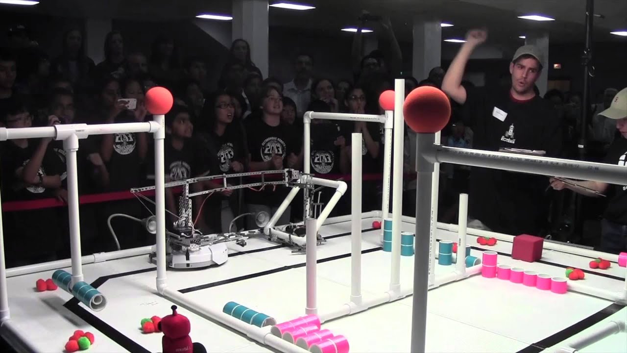 Students Battle It Out At The 2013 Los Angeles Botball Tournament - YouTube