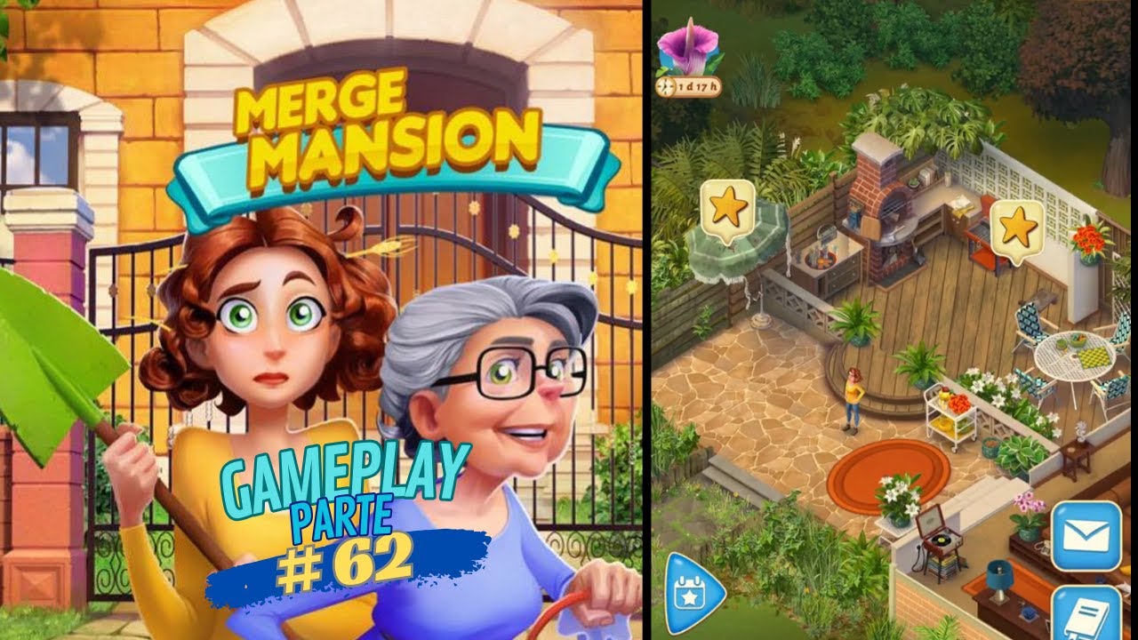 🏅 MERGE MANSION 😍 PARTE 62 🎮 GAMEPLAY 🧩 FULL STORY / Patio de la casita ...
