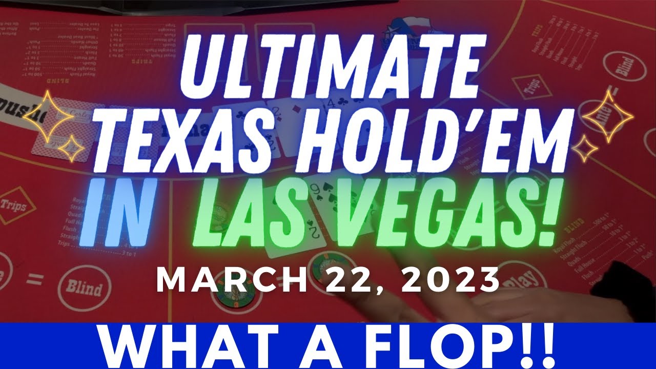 WHAT A FLOP!! ☻ ULTIMATE TEXAS HOLD'EM IN VEGAS! 💜 ALMOST A STRAIGHT ...