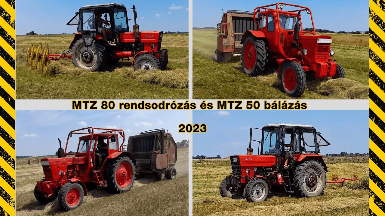 MTZ 80 Rendsodrózás és MTZ 50 & Hesston 5580 Bálázás 2023 | Bálázás ...