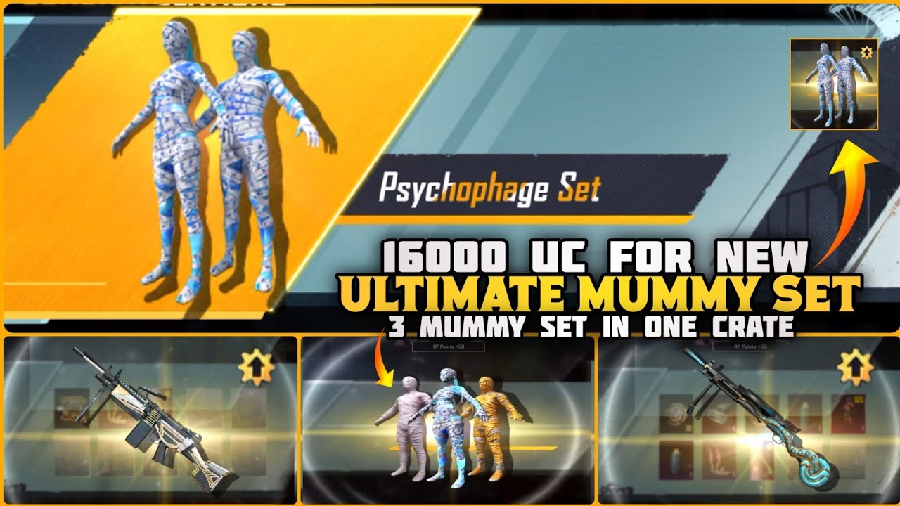 😱 Ultimate Mummy Set Crate Opening | I Got For 16000 UC Psychopgage Set ...