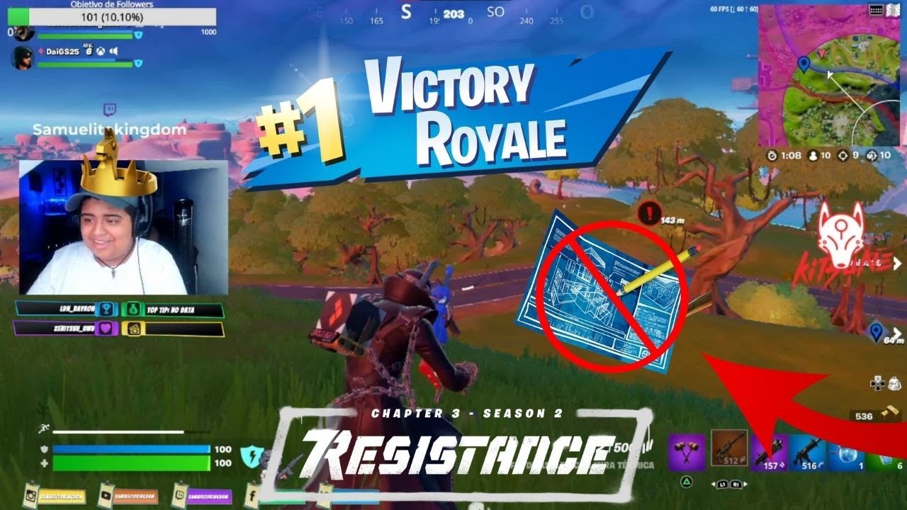 Gano Mi Primera Partida De Fortnite De La Temporada Sin Construir