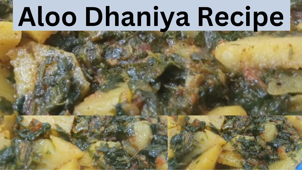 Aloo Dhaniya Recipe | Hara Dhaniya Aloo Ki Sabji Recipe By Life With ...