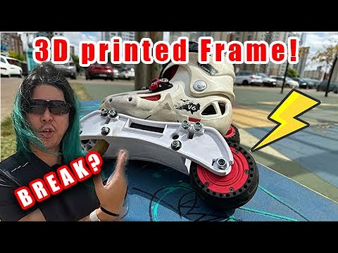 ELECTRIC INLINE SKATE - Will a 3D printed frame break? DIY build - YouTube