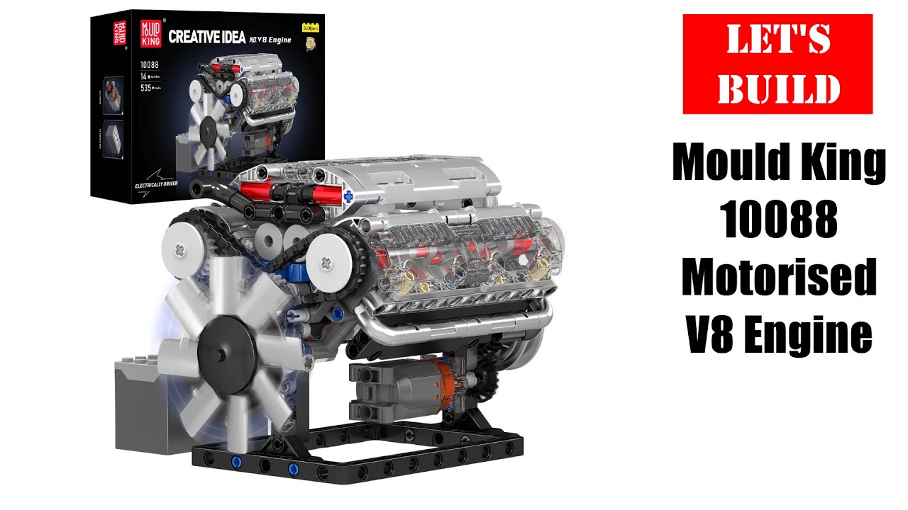 Let's build: Mould King 10088 V8-Motor - YouTube