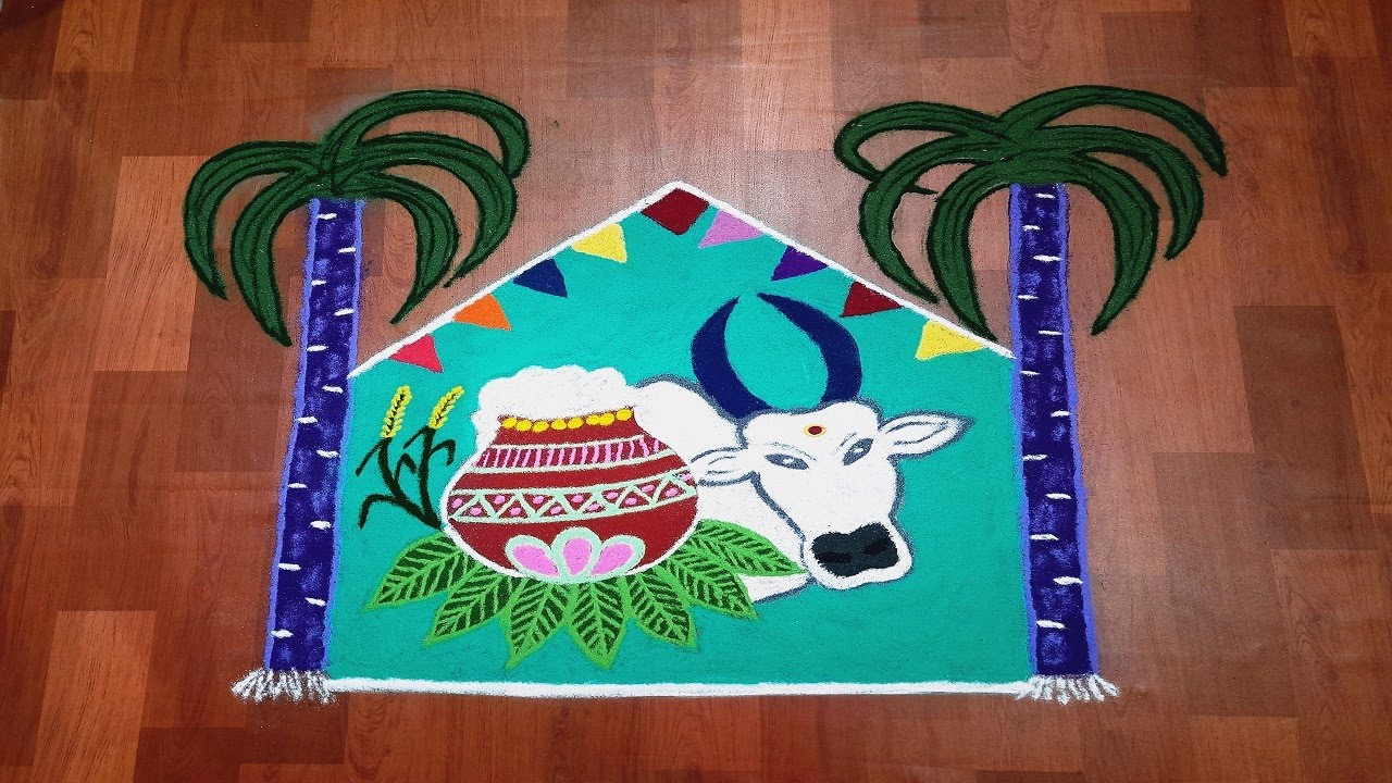 mattu pongal kolam 2025 I gangireddu muggulu 2025 I cow rangoli designs ...