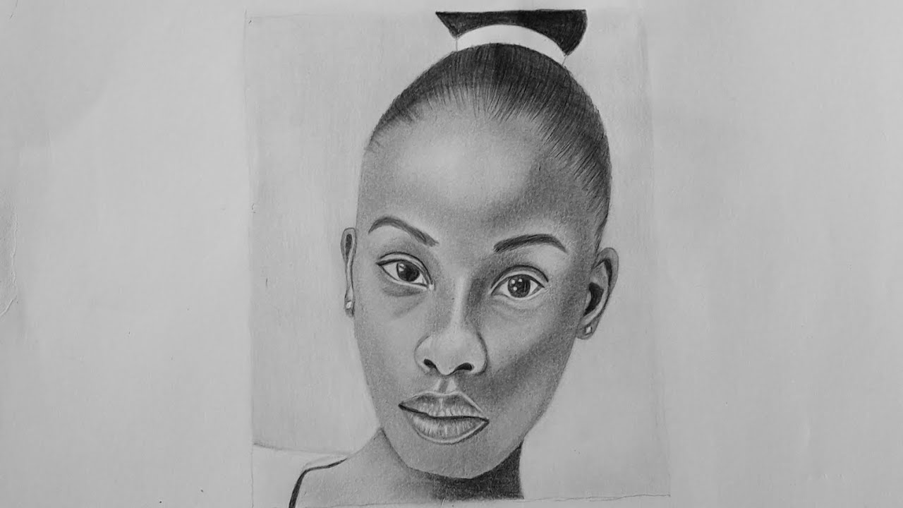 How to draw a girl|| realistic drawing|| female portrait - YouTube