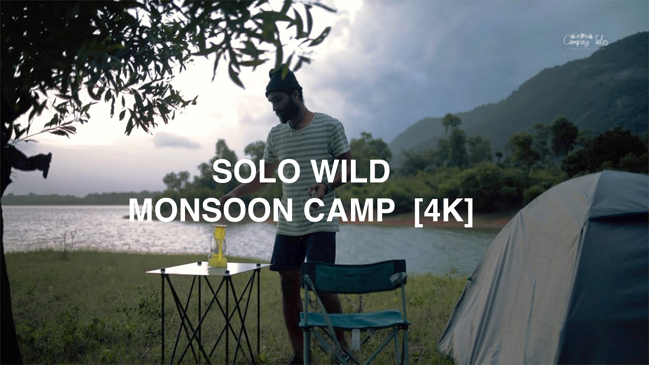 SOLO WILD MONSOON CAMP [4K] | RELAXING AND RECHARGING OVER NIGHT CAMP ...