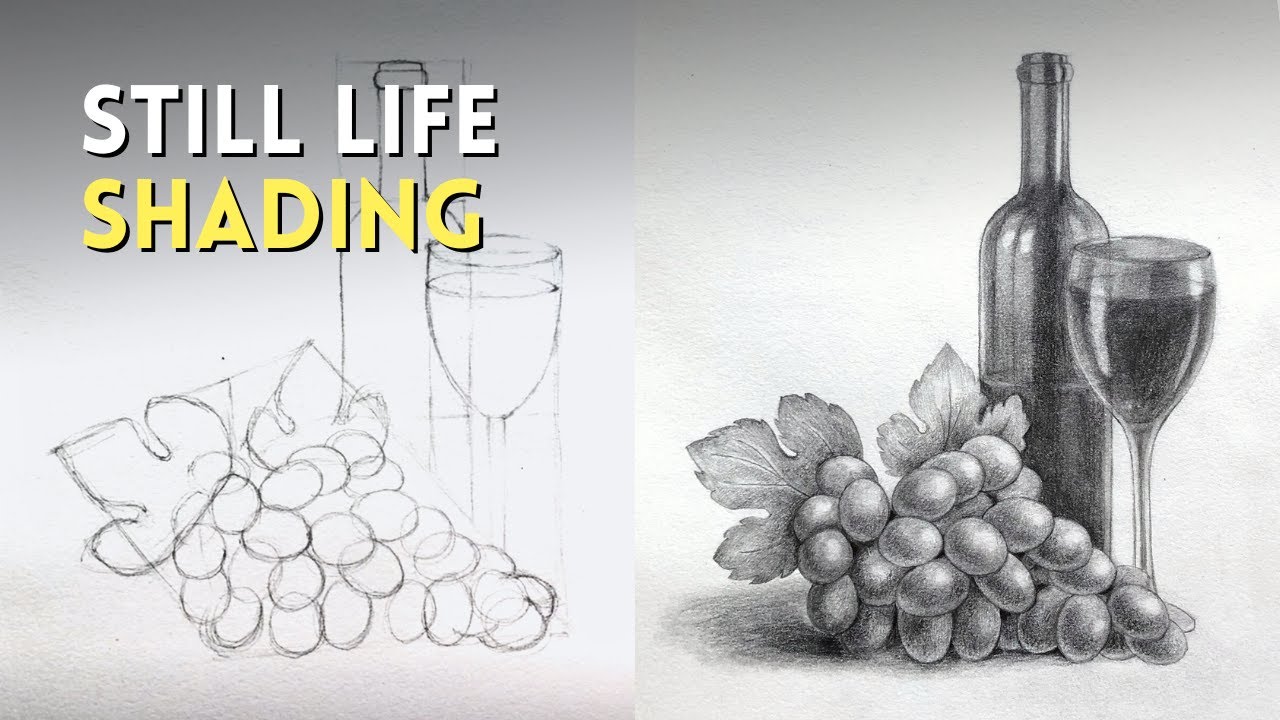 Step By Step Still Life Drawing To Shading | Object Drawing | How to ...