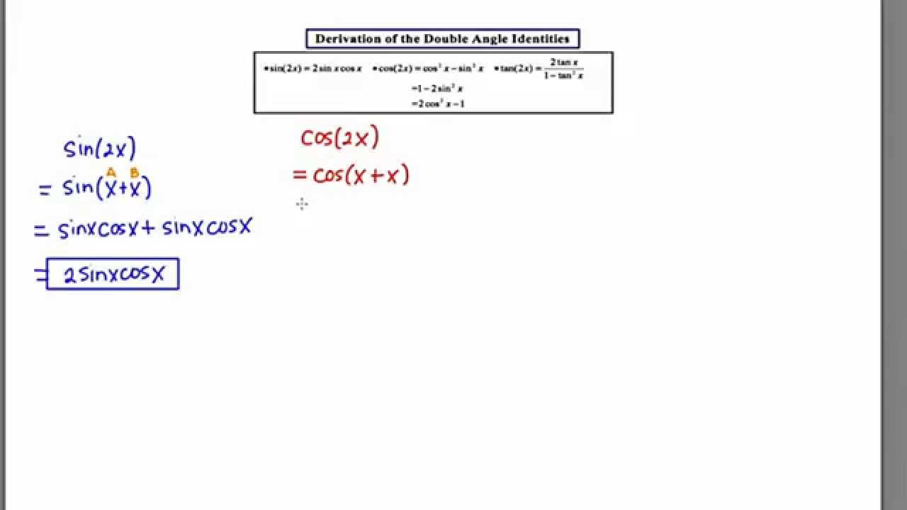 MathCamp321: Derivation of the Double Angle Identities - YouTube