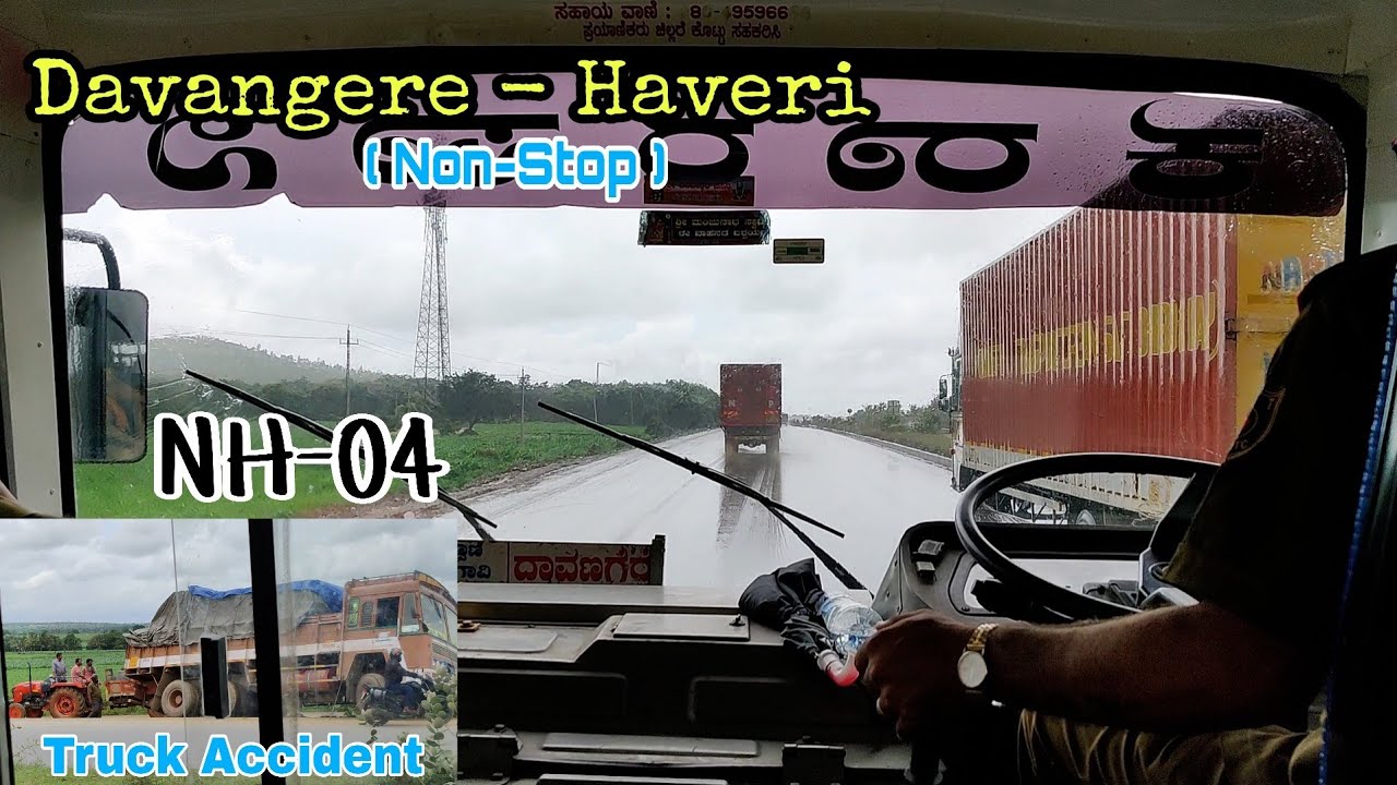 Davangere - Haveri Bus Ride on KSRTC | NH-04 - YouTube