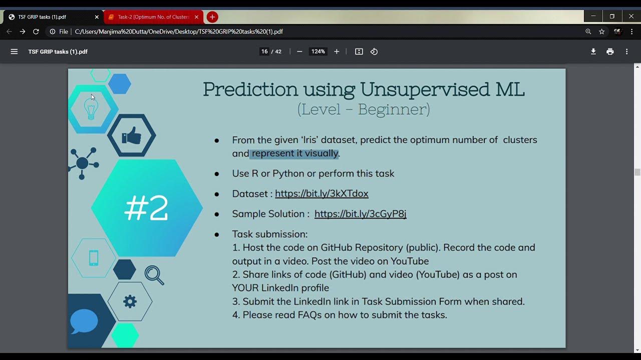 Task-2 | Prediction using unsupervised ML | TSF | Jupyter Notebook - YouTube