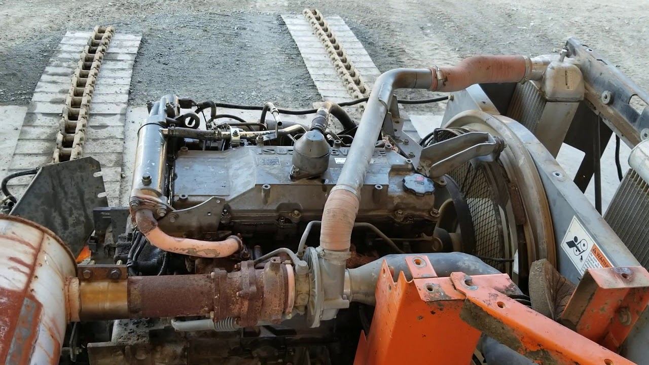 Isuzu engine out of Hitachi ZX225-3US item #22257 - YouTube