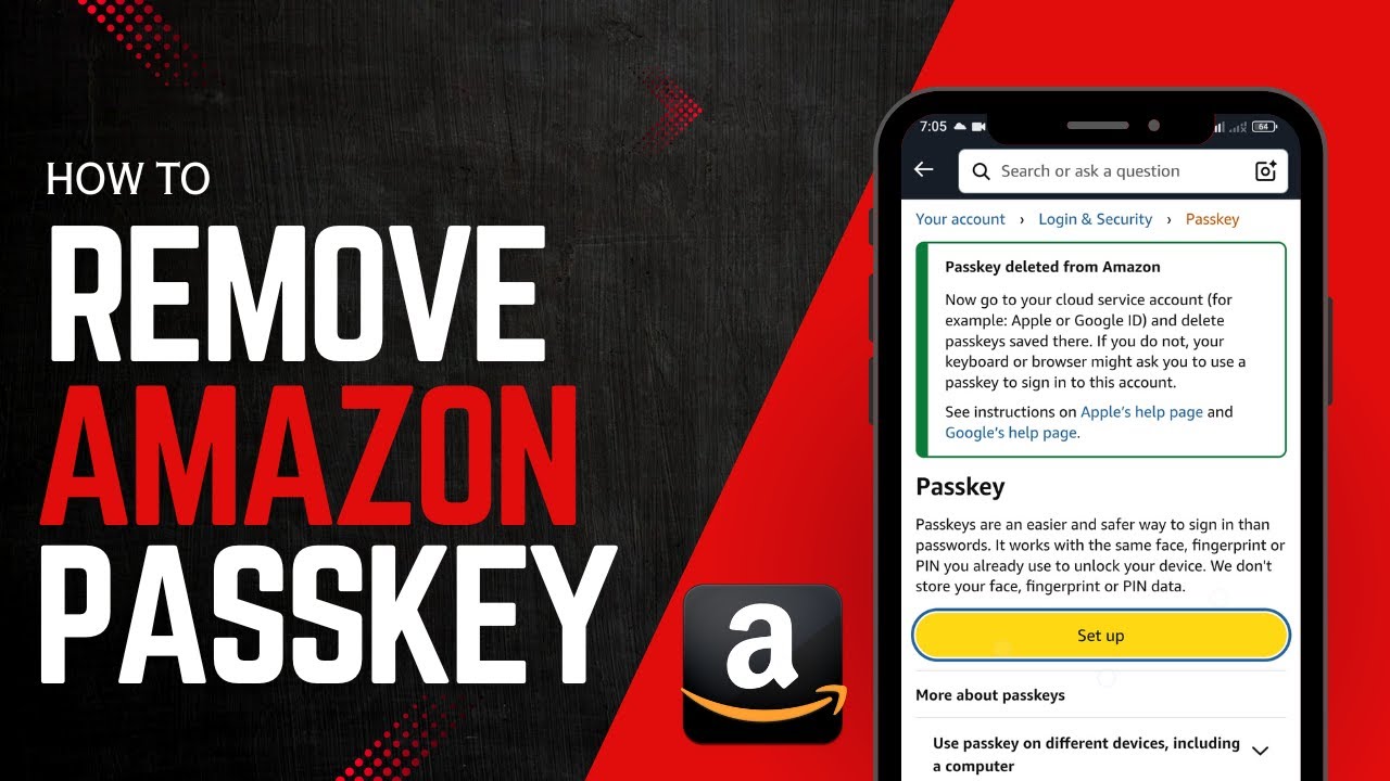 How to Delete Passkey on Amazon - YouTube
