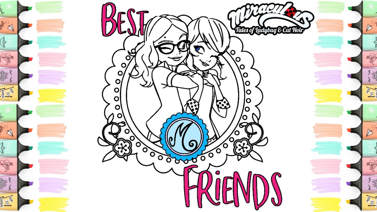 Marinette and Alya Best Friends Coloring | Miraculous Ladybug ...