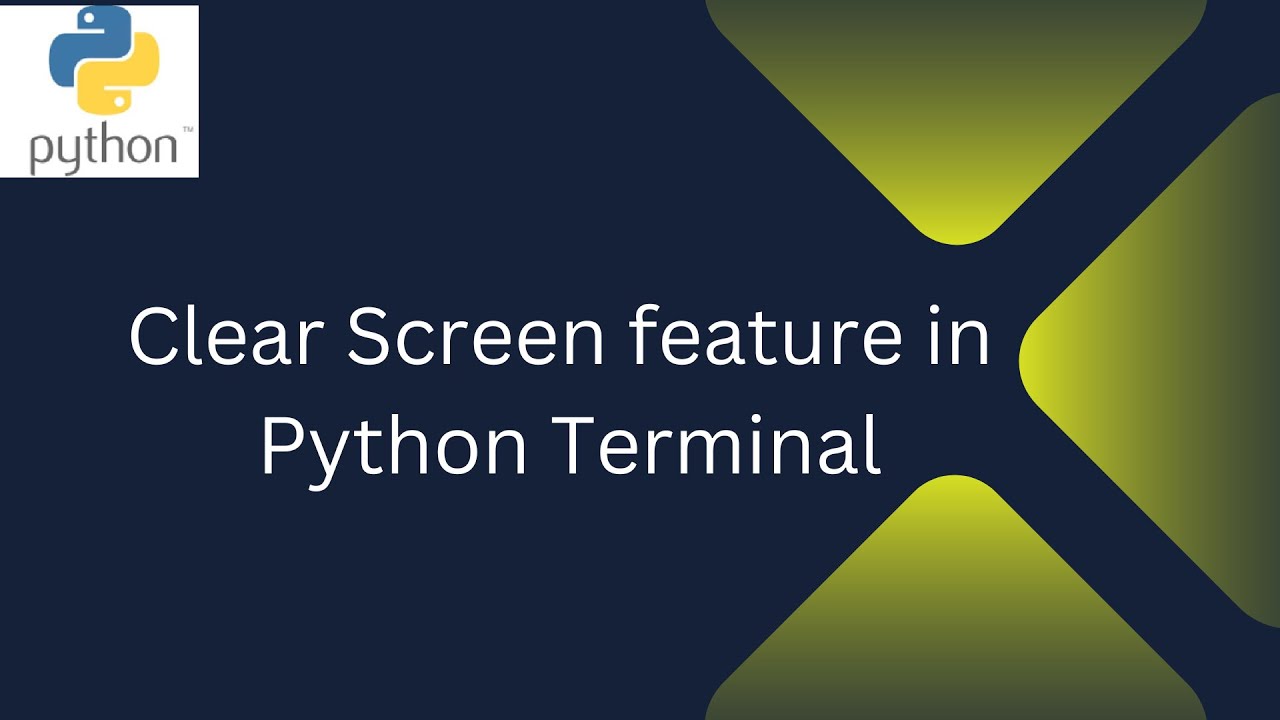 Clear Screen In Python Terminal YouTube Clear Screen In Python Terminal YouTube