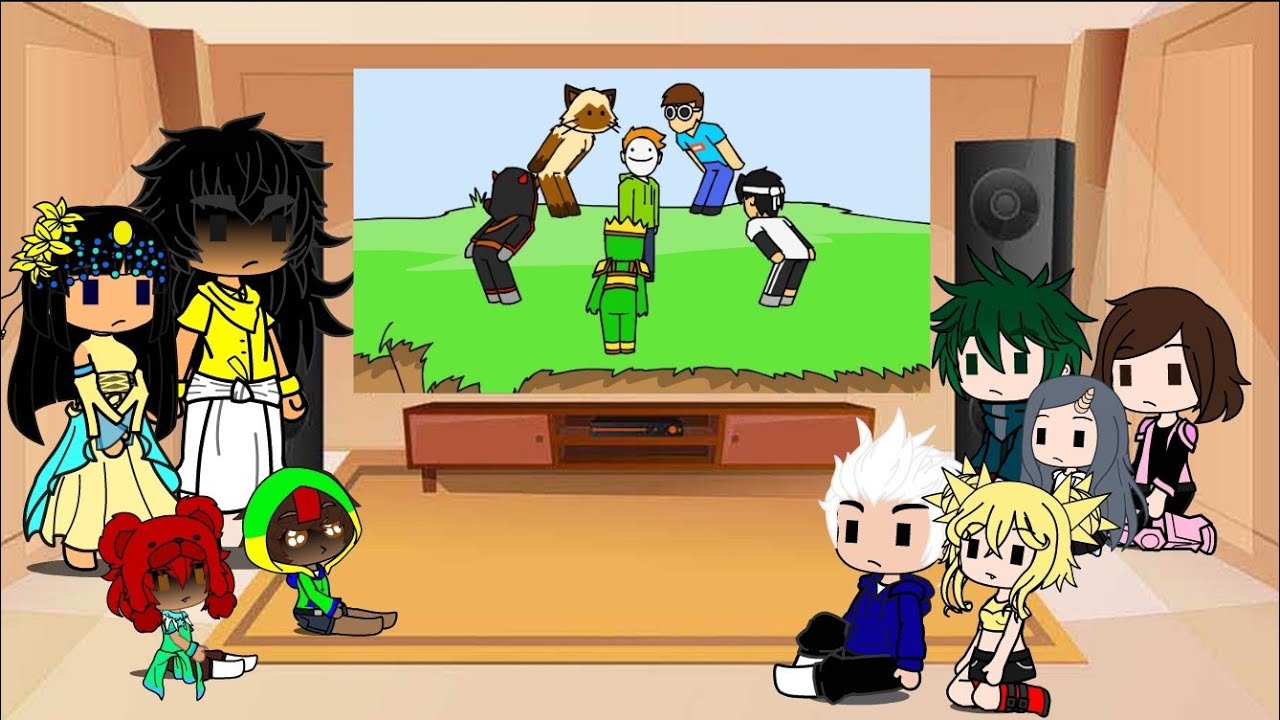 MHA & BRAWL STARS (dream manhunt) react to gacha part 2 - YouTube