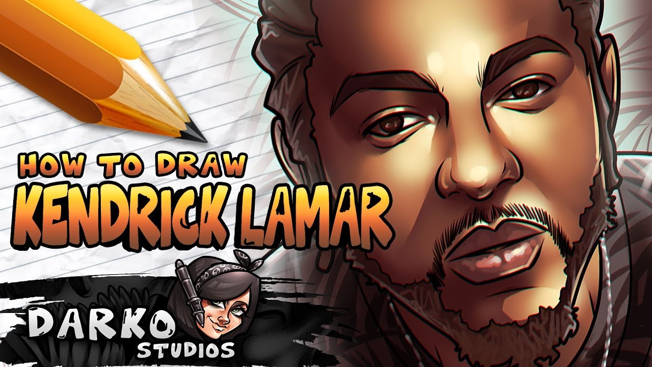How to Draw Kendrick Lamar - Drawing & Coloring Portraits and People ...