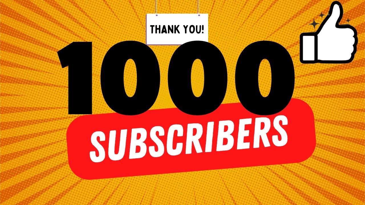 1000 Subscribers Appreciation Post! THANK YOU - YouTube