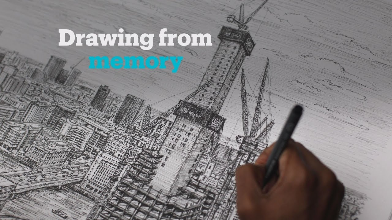 Artist with autism draws Mexico City from memory - YouTube