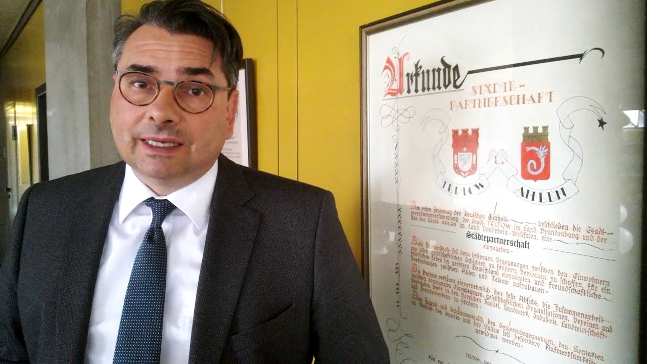 Begrüßung Dr. Alexander Berger, Bürgermeister der Stadt Ahlen - YouTube