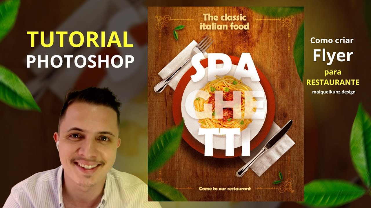 Como criar Flyer para RESTAURANTE no Photoshop | TUTORIAL COMPLETO ...