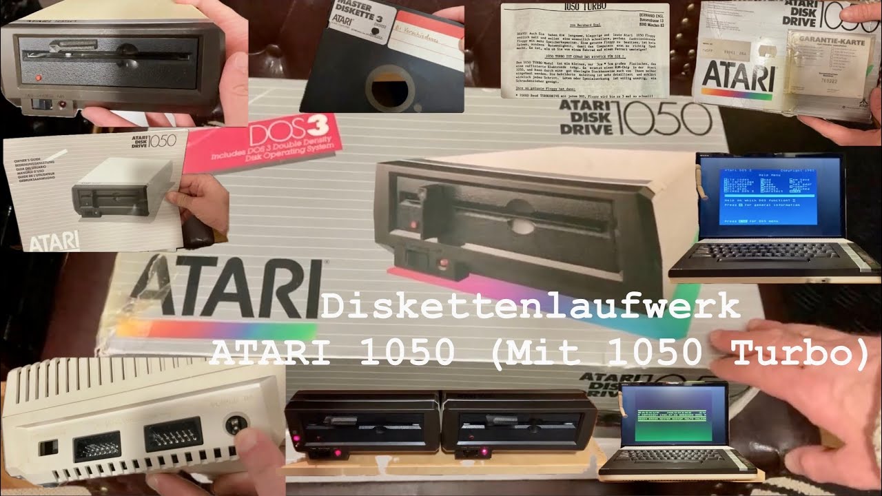Atari 1050 mit 1050 Turbo - Diskettenlaufwerk (Floppy Disk Drive) - Ovp ...
