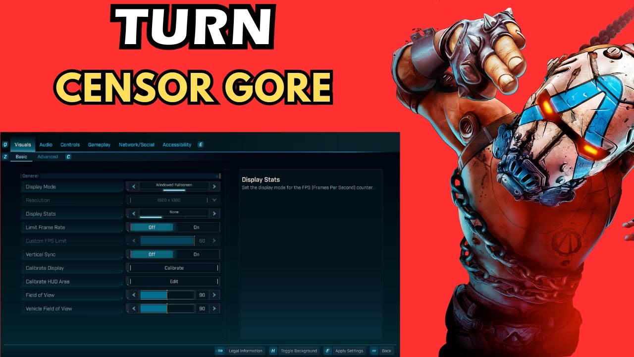 Borderlands 4 How to Turn on or off Censor Gore - YouTube