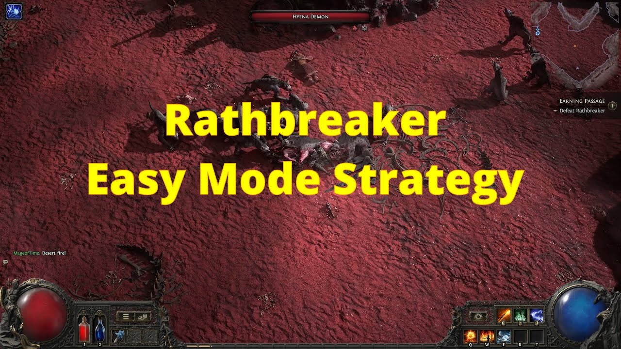 POE2: Sorceress vs Rathbreaker (Act 2 first boss) Easy way to beat him ...