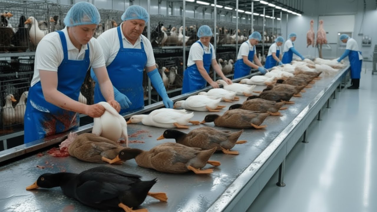 Inside a Modern Duck Processing Factory – Eggs to Meat, Skin Leather ...