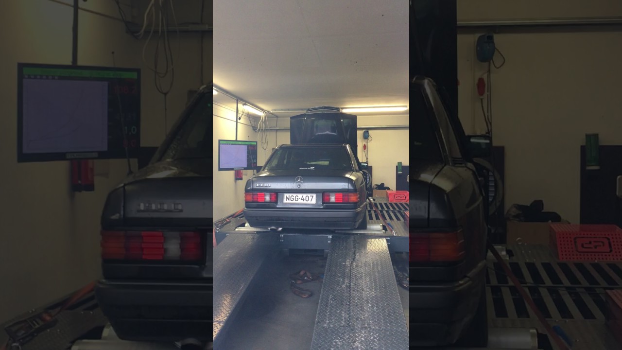 Mercedes W201 OM605 dyno run - YouTube