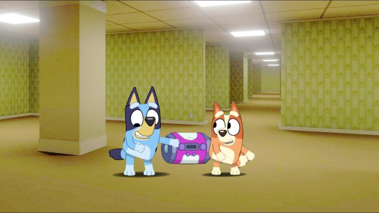 Bluey & Bingo doing the Floss dance in Backroom - YouTube