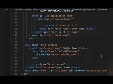 HTML|CSS|JAVASCRIPT: Job Application Website. - YouTube