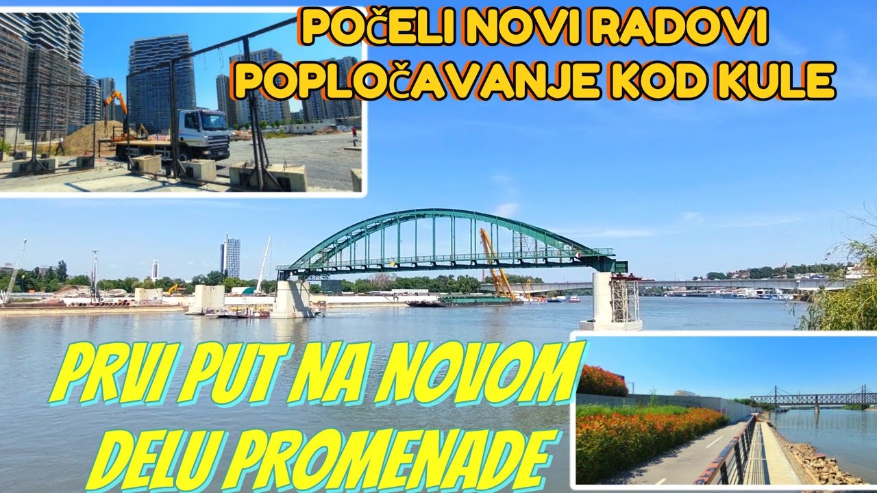 Prvi put na novom delu PROMENADE kod Gazele,počeli novi radovi ...