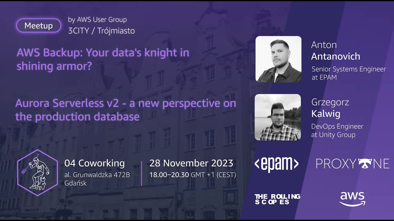 AWS User Group 3City Meetup #4 - YouTube