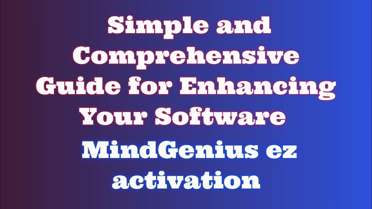 Step-by-Step Tutorial: Downloading and Installing MindGenius - YouTube