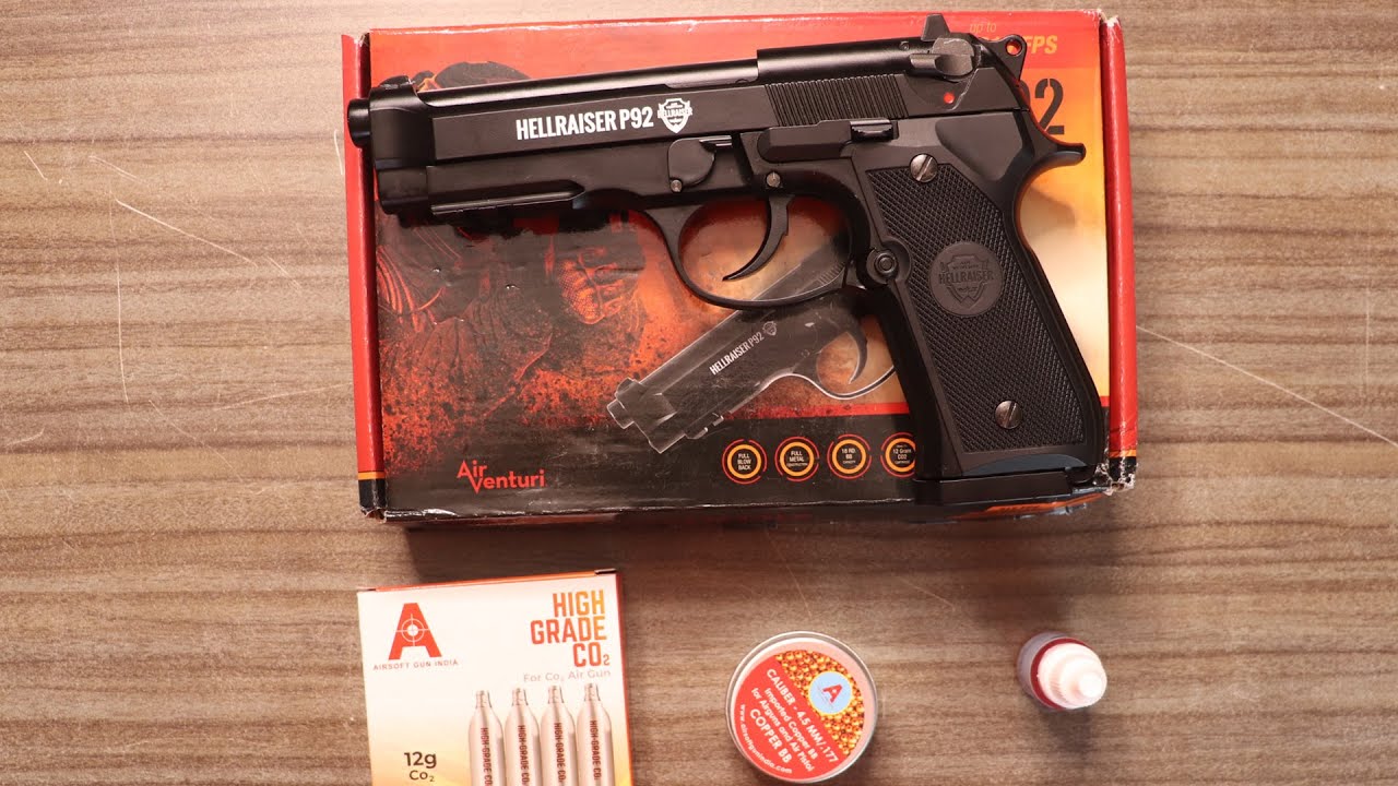 Hellraiser P92 M92A1 .177 Co2 Blowback Bb Air Pistol By Airsoft Gun ...