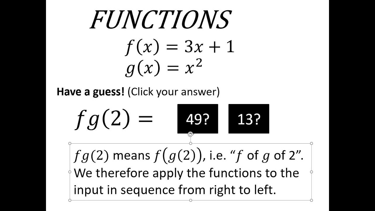 Functions exam practise for GCSE math grades 7-9 - YouTube