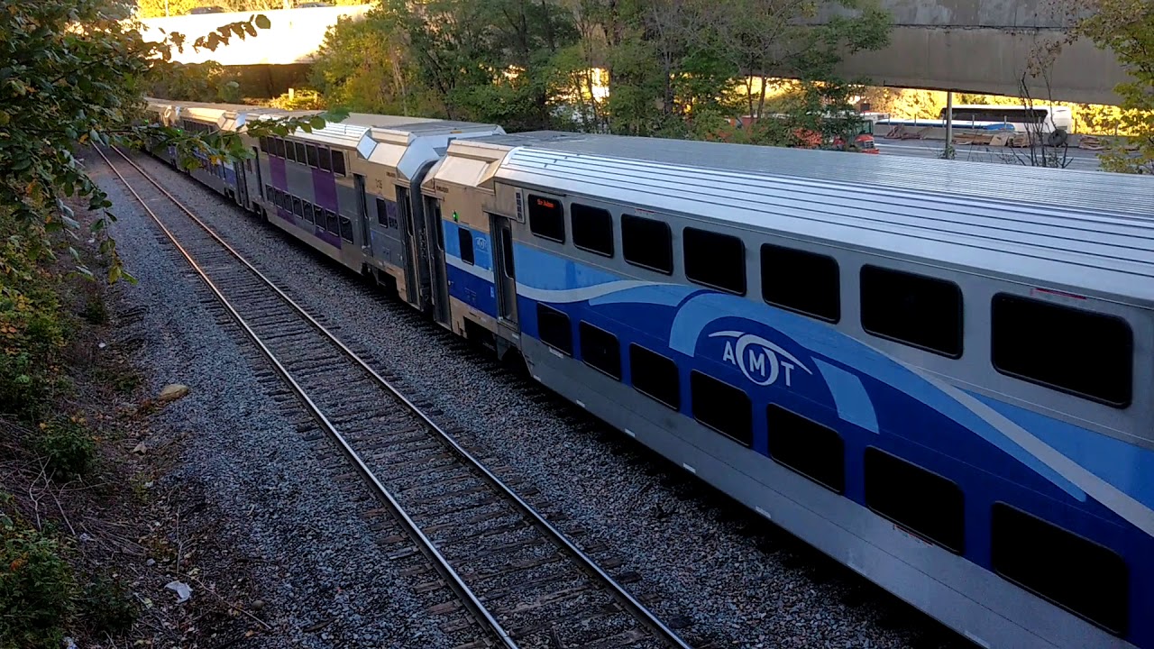 TRAINS AMT Montreal Commuter Train with F59PH and EXO Coach at Fort ...