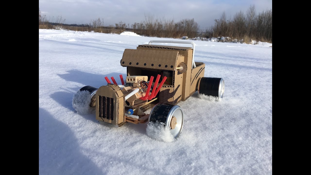 How to make RC Car Hot Rod from Cardboard at Home - Amazing DIY - YouTube