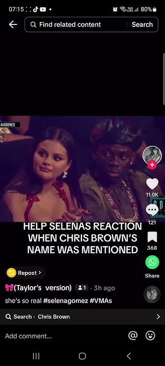 Selena Gomez Goes Viral For Her Reaction When Chris Brown Was Mentioned