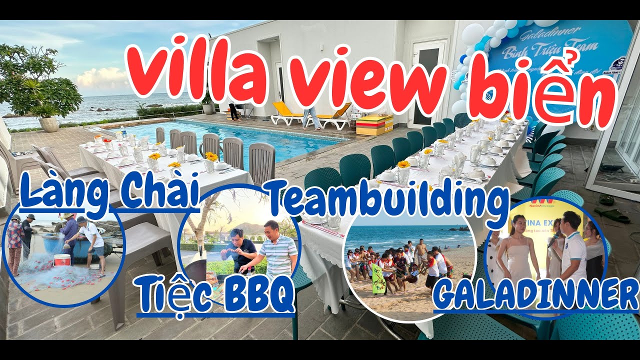 Oceanami villa view biển || Tiệc BBQ, Pool Party, Galadinner ...