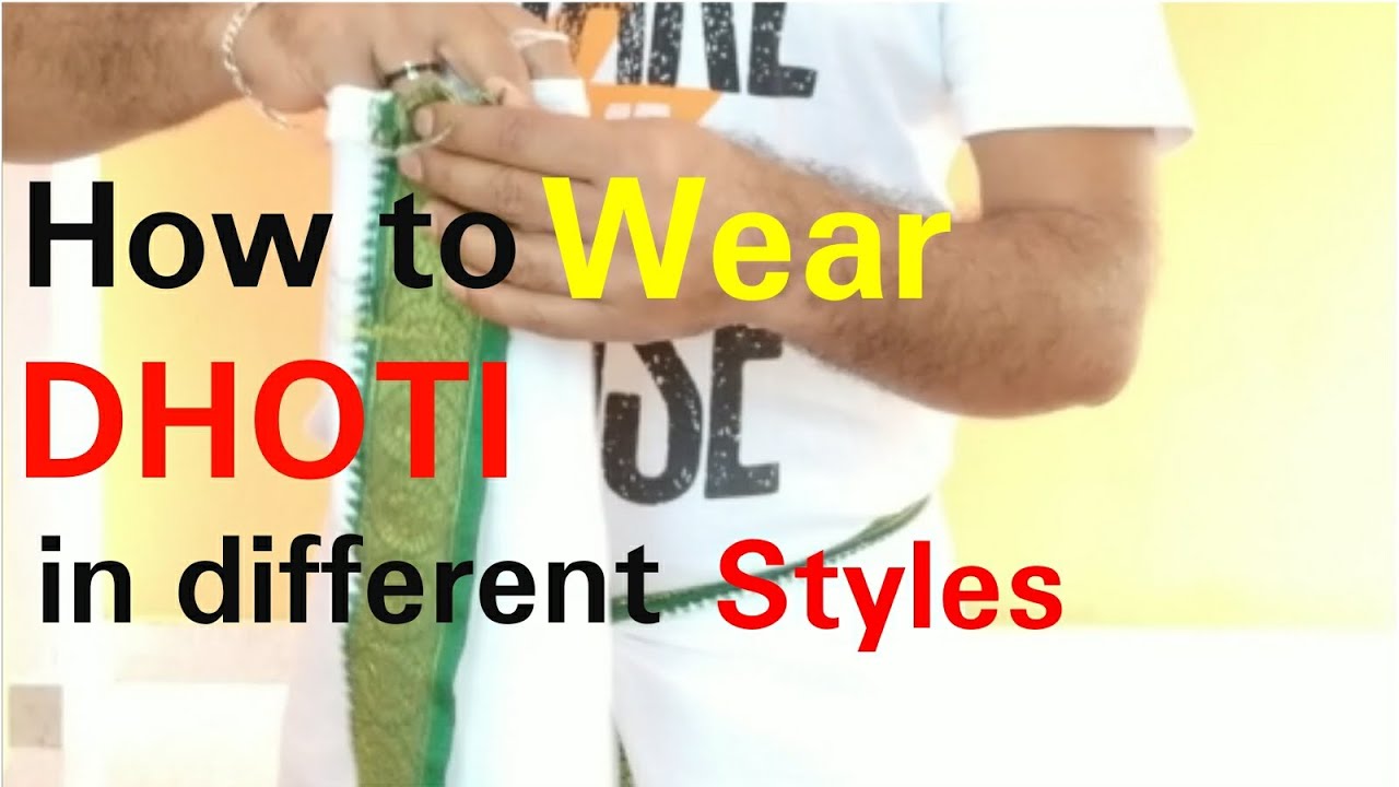 How to wear DHOTI / Panche in different south indian style || Ethnic ...