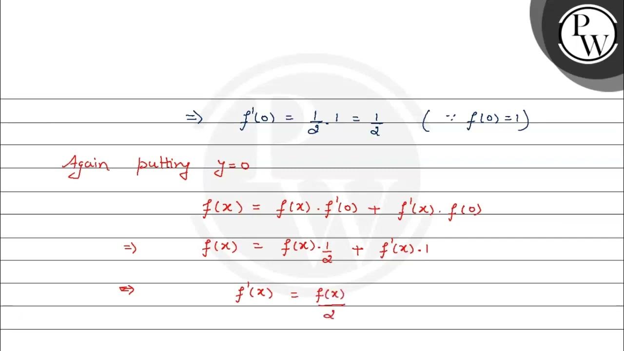 Let \( f: R \rightarrow R \) be a differentiable function with \( f... - YouTube