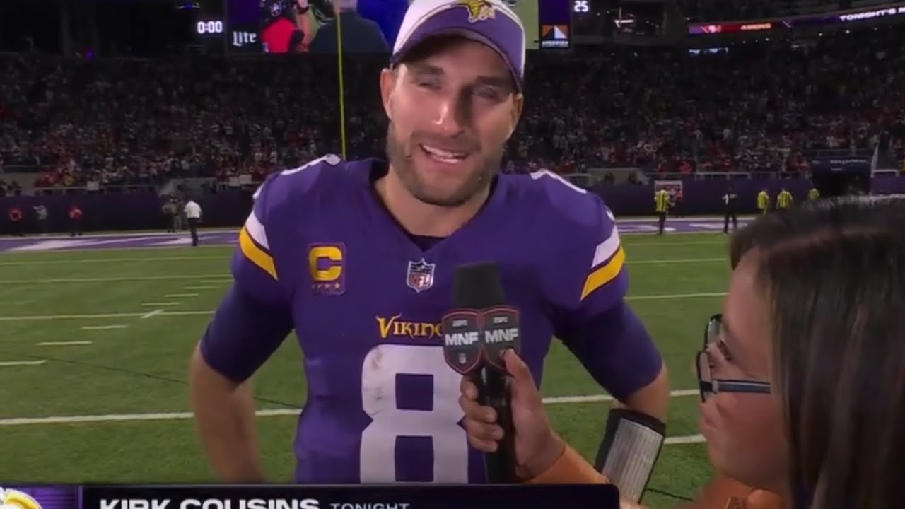 Kirk Cousins ESPN Postgame Interview | 49ers vs Vikings NFL 2023 - YouTube
