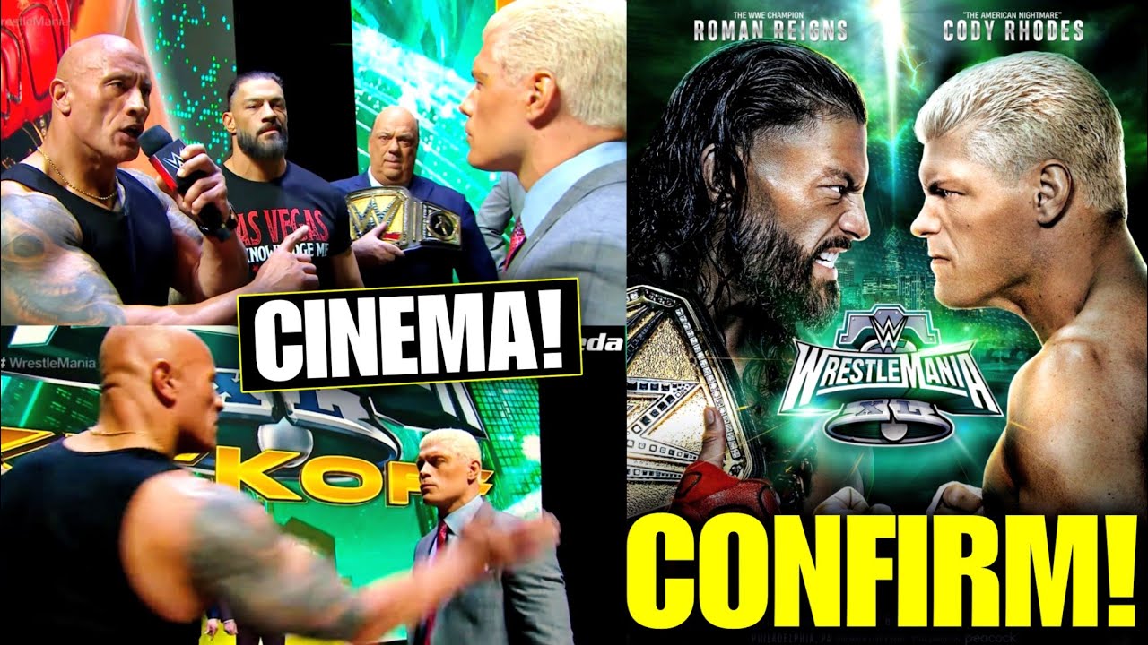 🤯The Rock HEEL TURN & Slap Cody Rhodes Vs Roman Reigns Match Confirm ...
