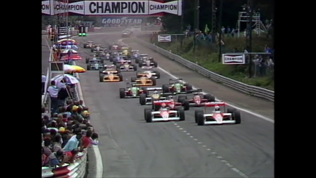 Formula 1 1988 Belgian Grand Prix at Spa Opening Laps with Natural ...