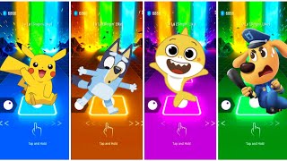 Pikachu🌩 Bluey🐾 Baby Shark🦈 u0026 Sheriff Labrador🤠... | Doovi