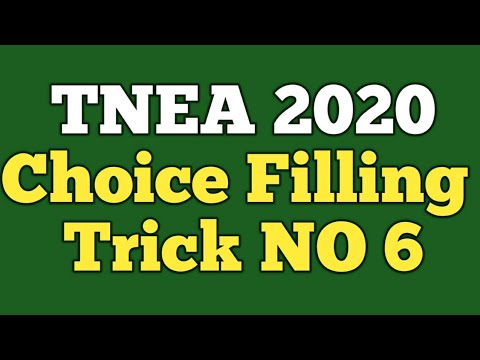 TNEA 2020 | Choice Filling Trick NO 6 | Fulldetails about choice ...