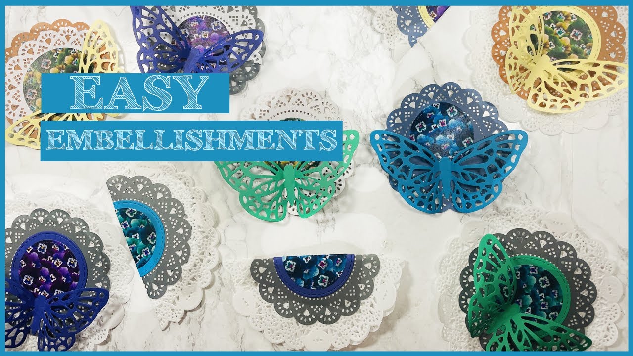 How to make paper craft embellishments book mark - YouTube